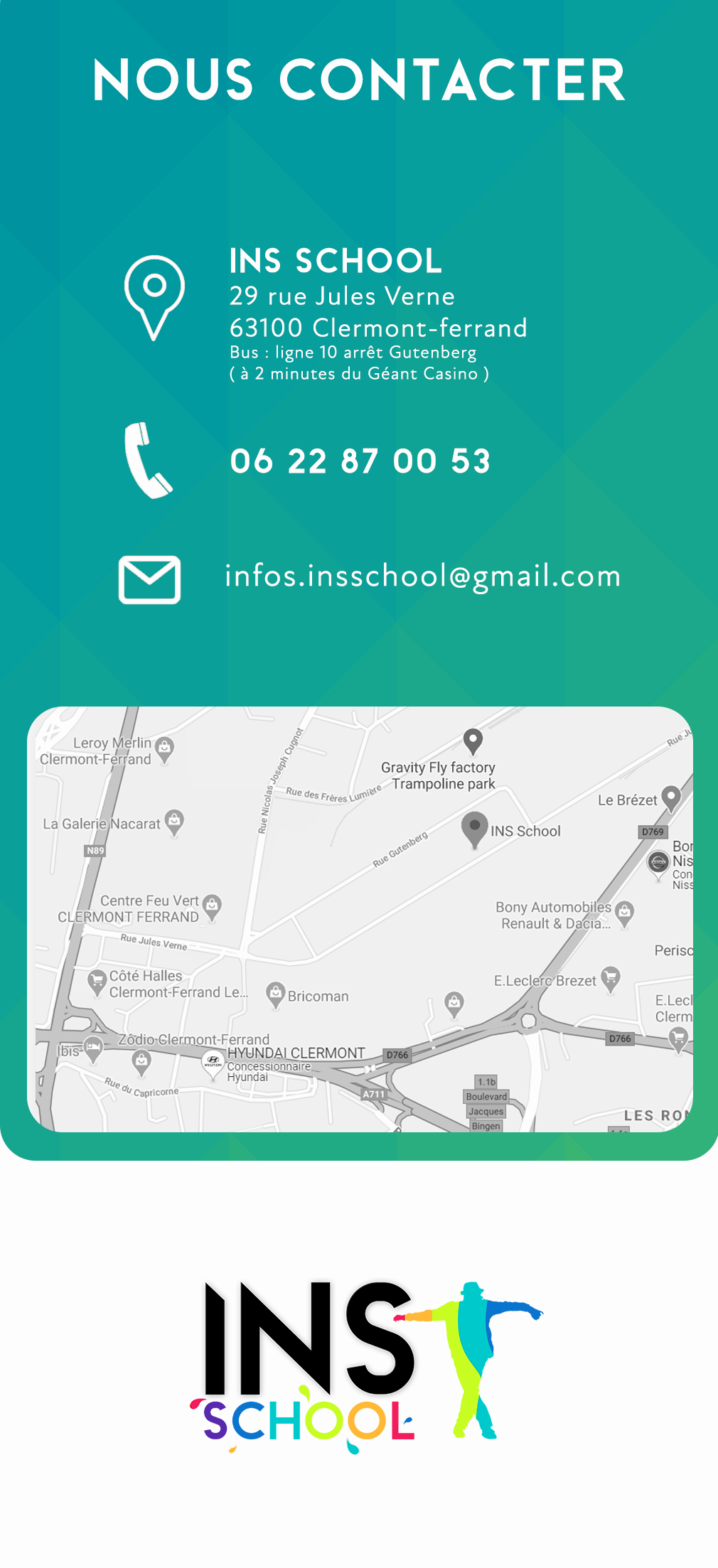 Contact | INS SCHOOL-École de danse hip hop à Clermont-ferrand